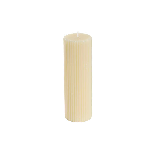 Roman Fluted Pillar Candle Off White (5x20cmH) – The Candle Cabin